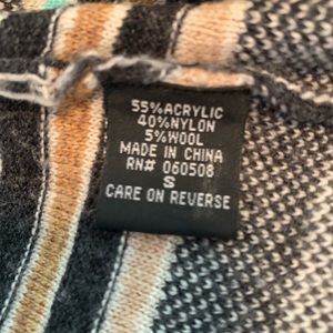 Angie | Sweaters | Angie Wool Blend Open Front Tribal Print Cardigan ...